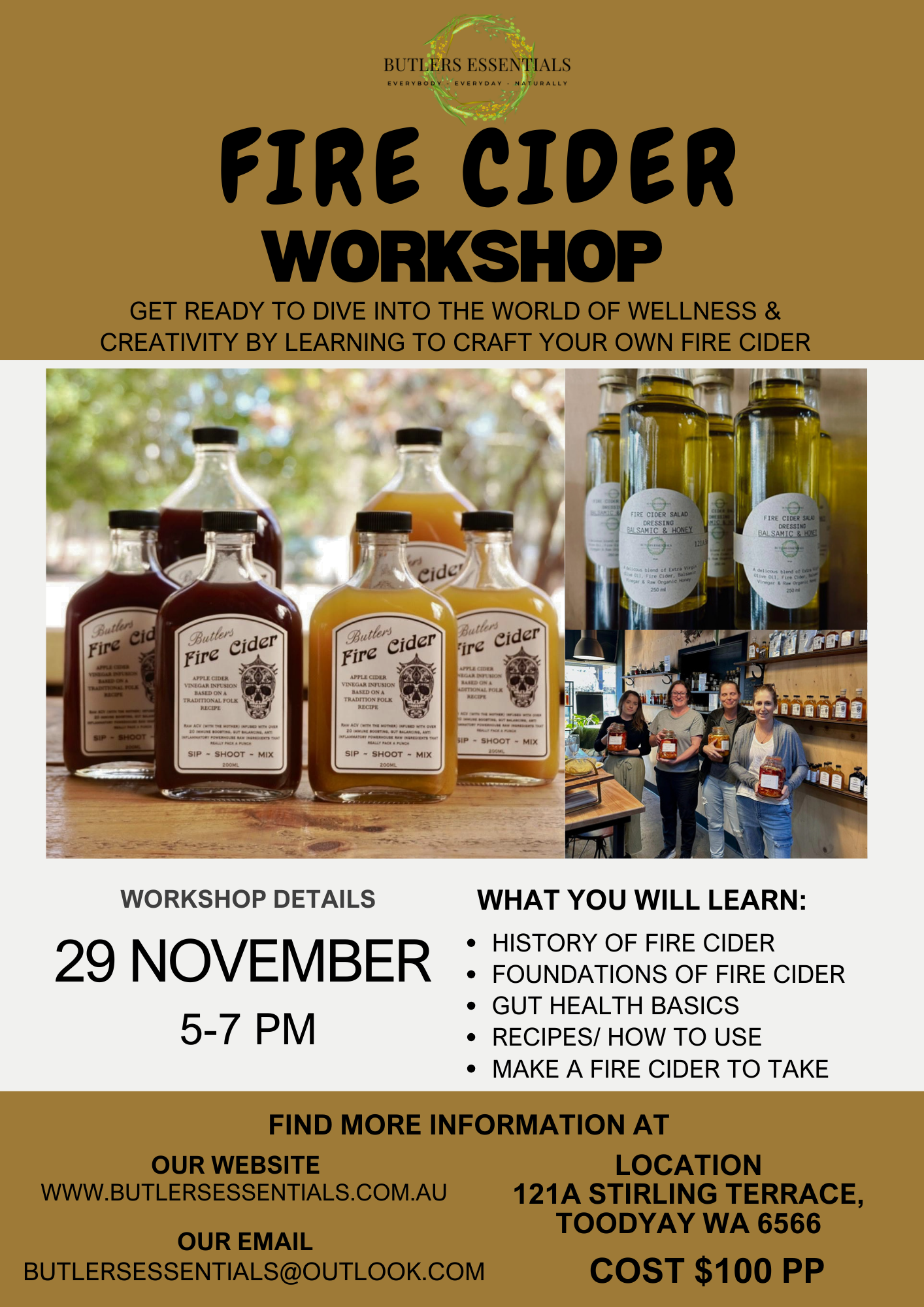 WORKSHOP - FIRE CIDER | Butlers Essentials